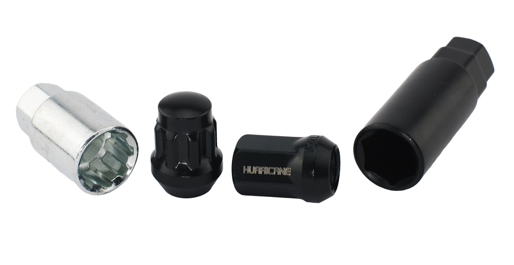 Wheel Nut Kit Steel Black M12x1.5 32mm